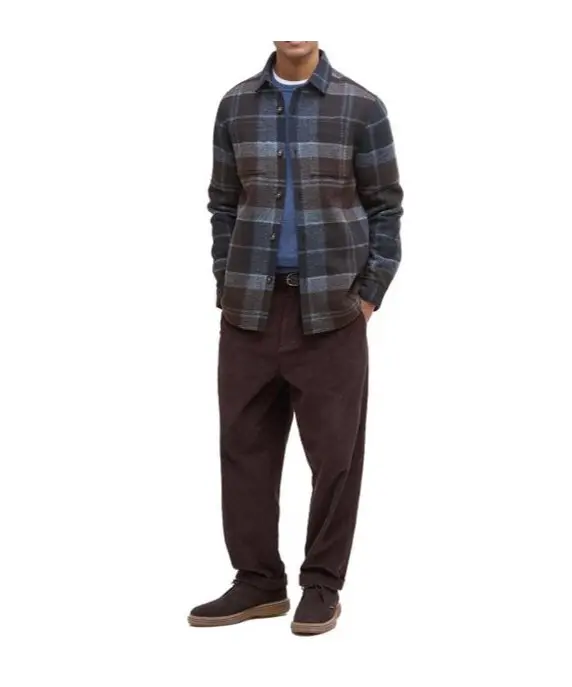 Barbour Checked Long-sleeved Overshirt - Blue