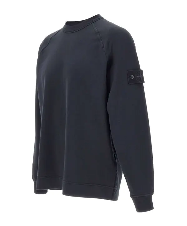 Stone Island Patch Crewneck Sweatshirt - Blue