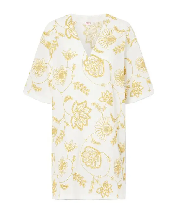 ERES Embroidered Cotton-blend Mini Dress