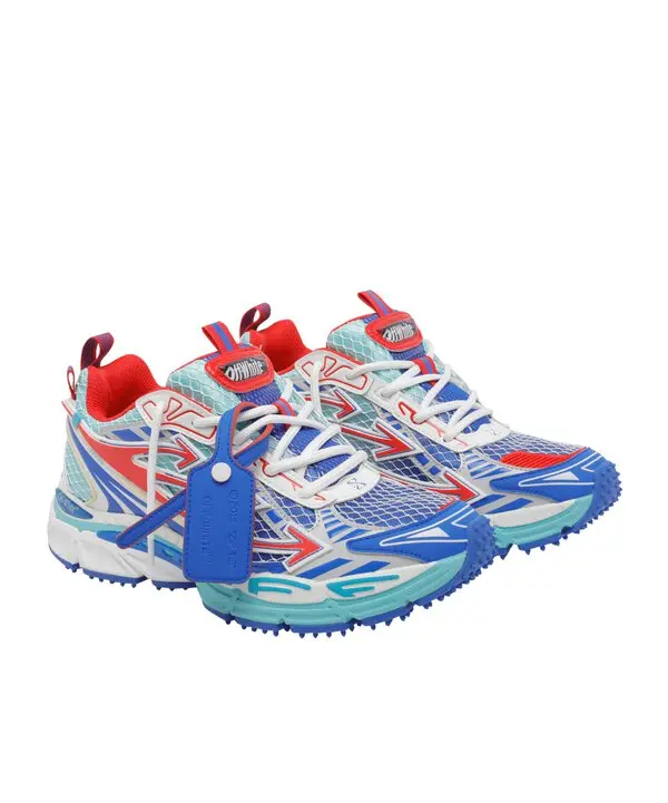 Off-White Be Right Back Fishnet Lace-up Sneakers - Blue