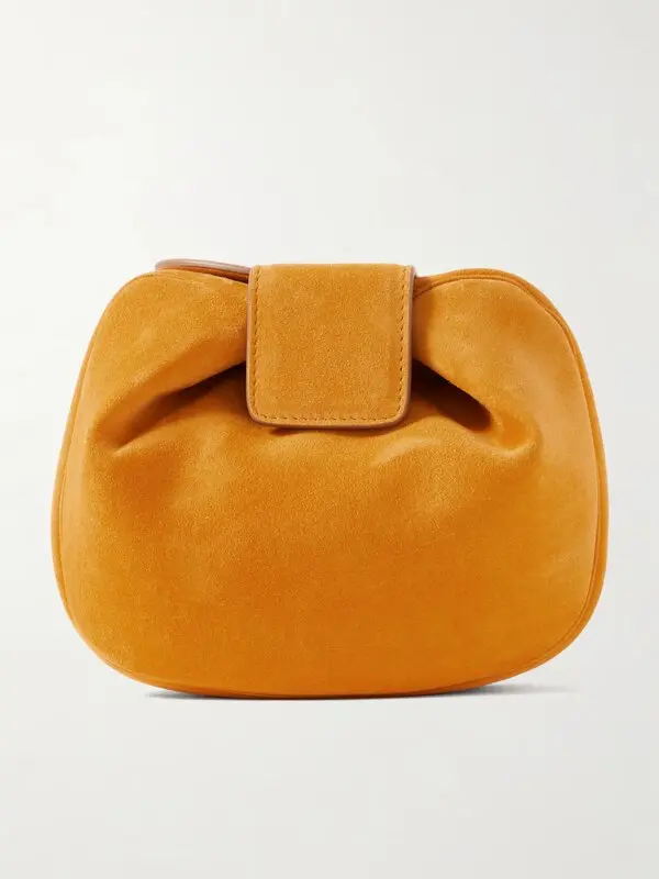 Gabriela Hearst Soft Suede Clutch - Orange