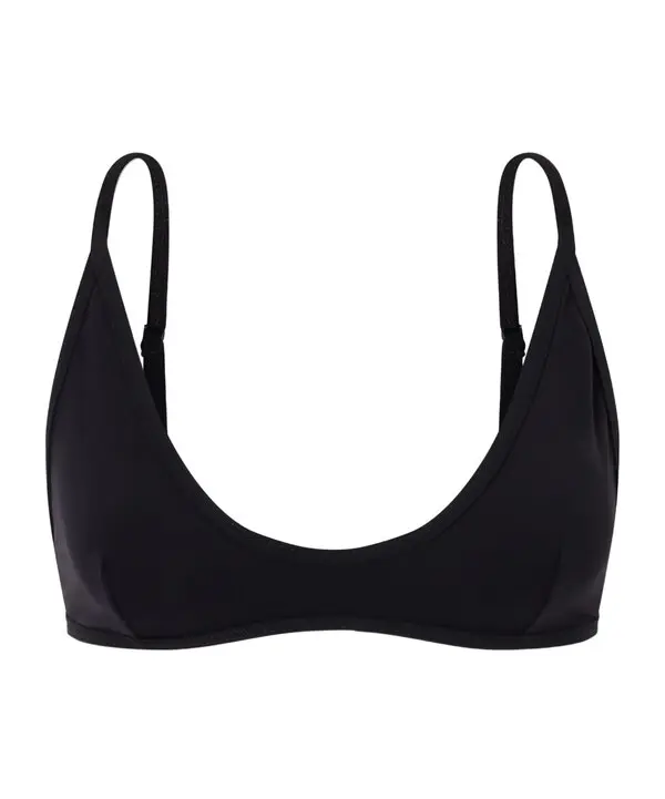TOTEME Scoop Triangle Bikini Top - Black