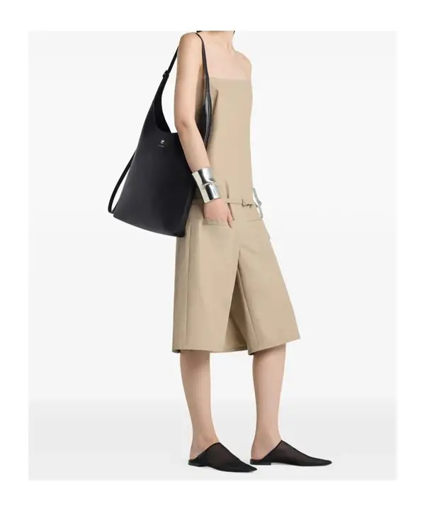 COURREGES Large Shoulder Bag - Black