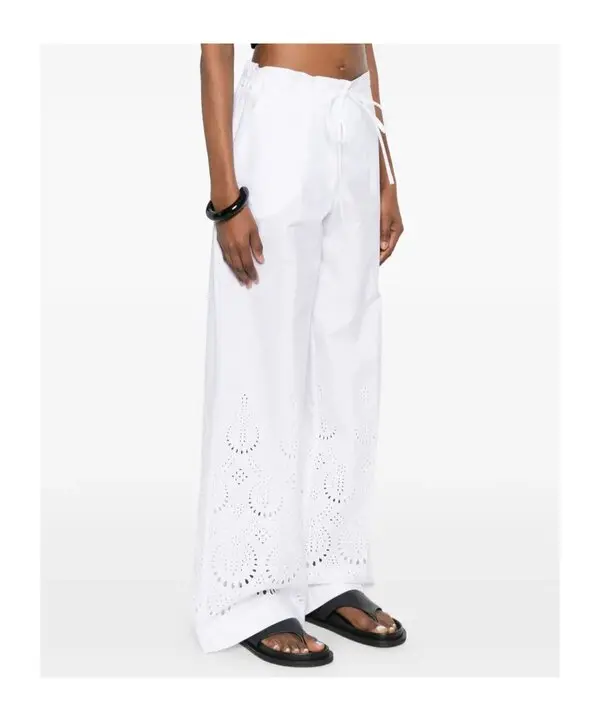 P.a.r.o.s.h Eyelet Drawstring Trousers - White