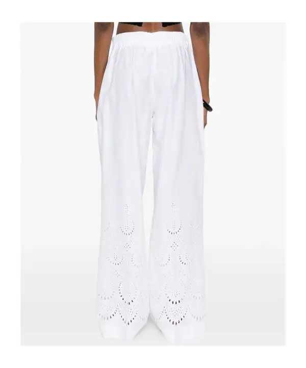 P.a.r.o.s.h Eyelet Drawstring Trousers - White