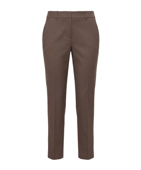 Peserico Iconic 4718 Cigarette Trousers - Bark Brown