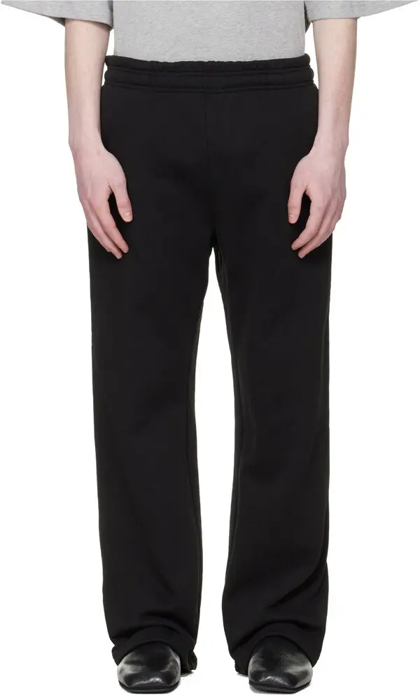 ENTIRE STUDIOS Straight-leg Elastic Waistband Sweatpants - Black