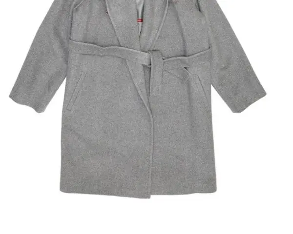 Max Mara Wool Hooded Coat With Fur Trim