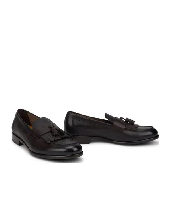 DOUCAL'S Triumph Tassel Moccasins - Brown