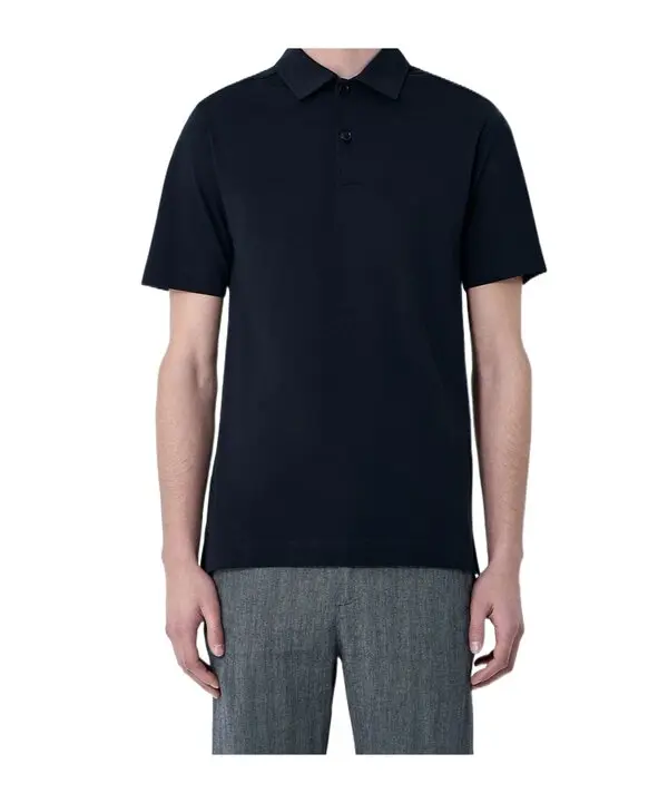Dries Van Noten Helder Short-sleeved Polo Shirt - Black