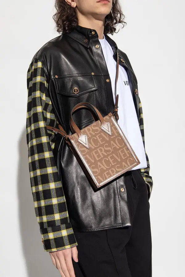 Versace Allover Logo Crossbody Bag
