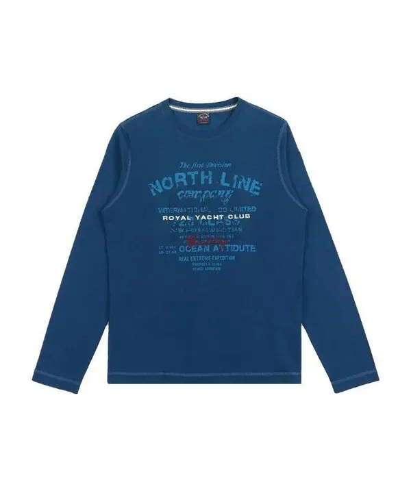 PAUL  SHARK Logo Printed Long-sleeved T-shirt