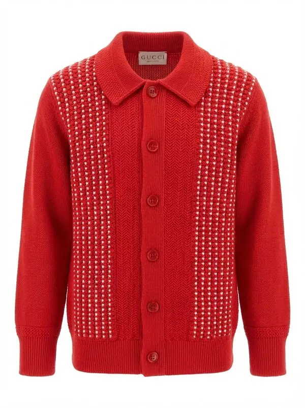 Gucci Long-sleeved Collared Shirt - Red