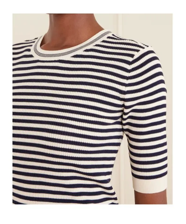 FRAME Striped Cotton-blend T-shirt