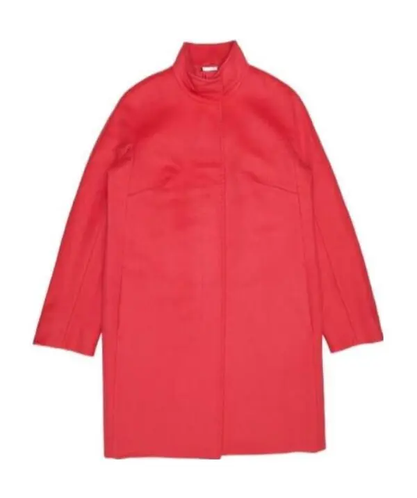 Max Mara Logo Long-sleeved Coat - Red