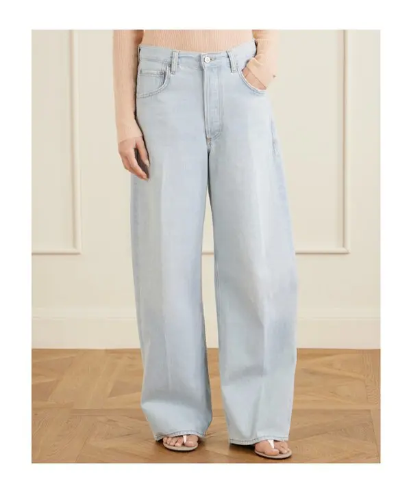 Citizens Of Humanity Ayla Baggy Mid-rise Wide-leg Jeans - Light Denim Blue