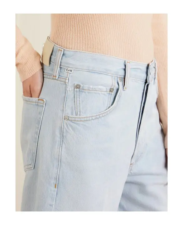 Citizens Of Humanity Ayla Baggy Mid-rise Wide-leg Jeans - Light Denim Blue