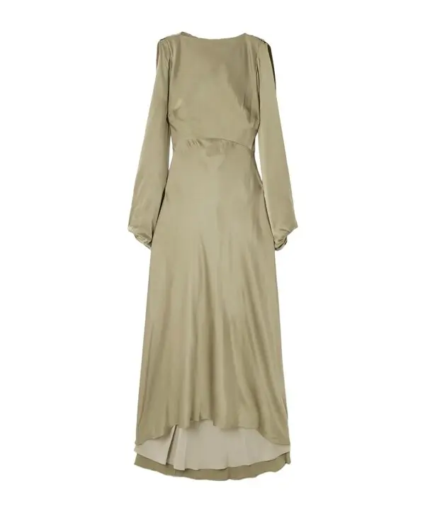 ROKSANDA Cape-effect Silk-satin Maxi Dress - Nude