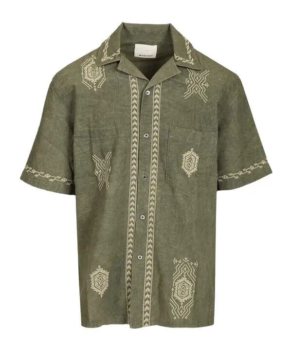 Isabel Marant Étoile Zekim Embroidered Short-sleeve Shirt