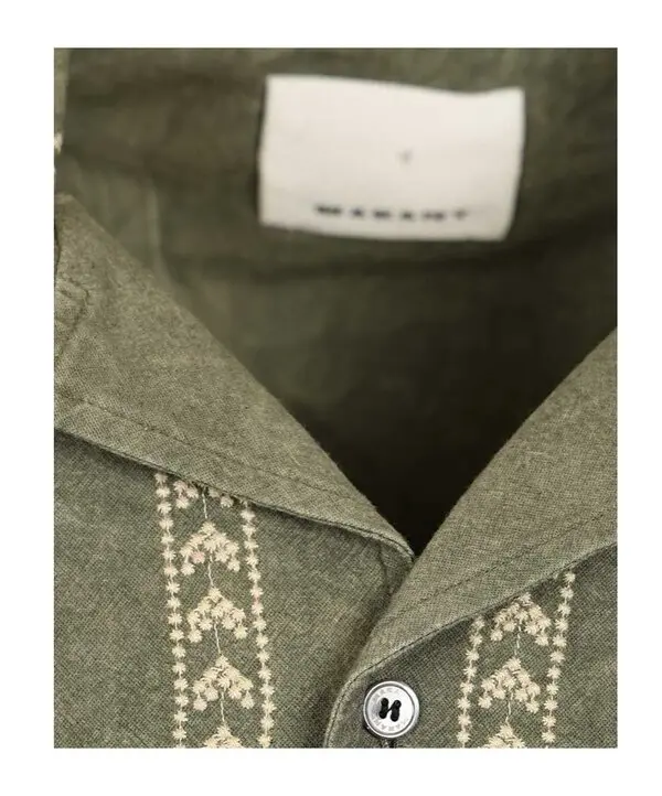 Isabel Marant Étoile Zekim Embroidered Short-sleeve Shirt