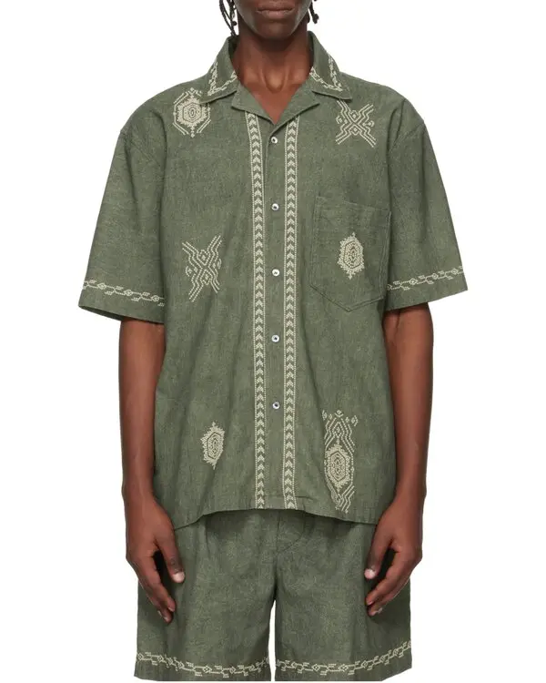 Isabel Marant Étoile Zekim Embroidered Short-sleeve Shirt