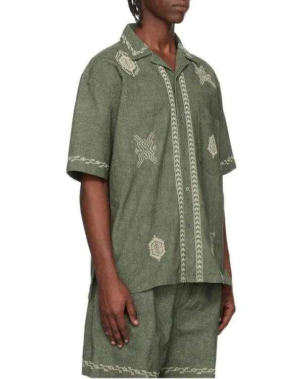 Isabel Marant Étoile Zekim Embroidered Short-sleeve Shirt