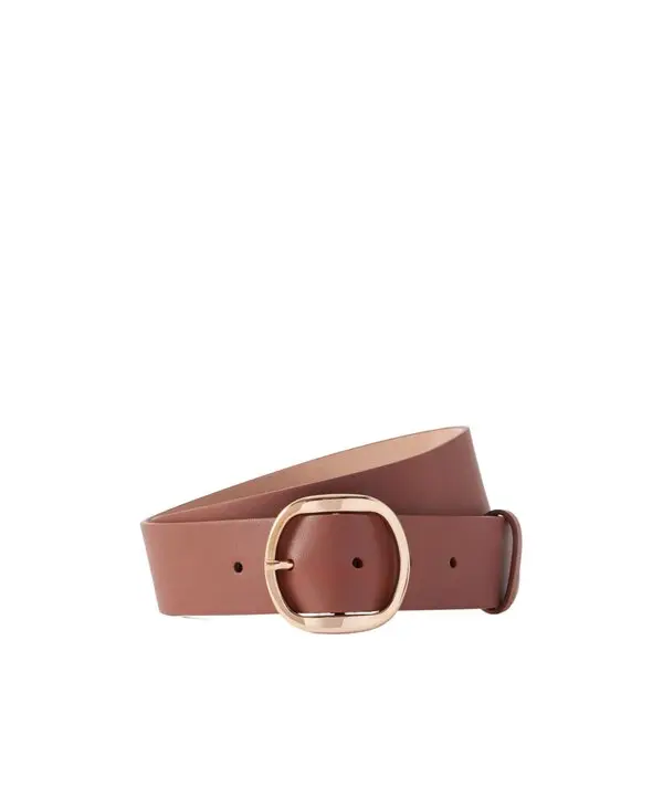 Gabriela Hearst Textured Leather Belt With Sculptural Buckle - Red