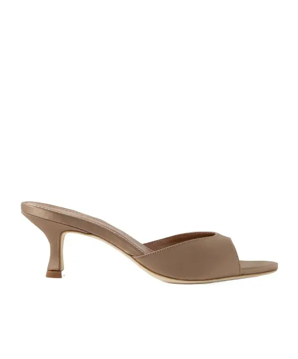 Staud Brigitte Kitten Heel Sandals - Brown