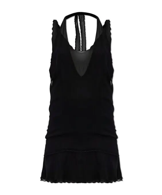 KNWLS Sleeveless Tiered Mini Dress With Ruffled Trim