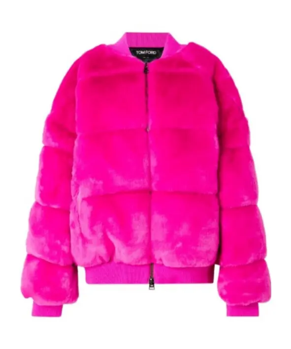 TOM FORD Faux Fur Down Bomber Jacket