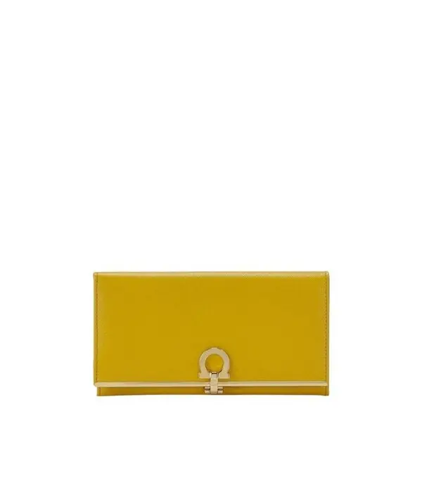 FERRAGAMO Logo Long Purse - Brown