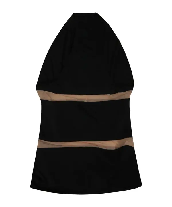 Norma Kamali Strapless Mesh Panel Beachwear - Black