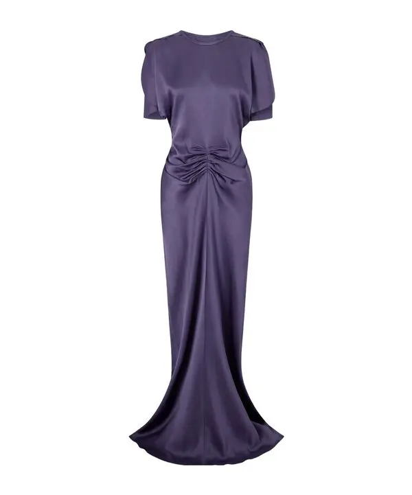 Victoria Beckham Ruched Satin Gown