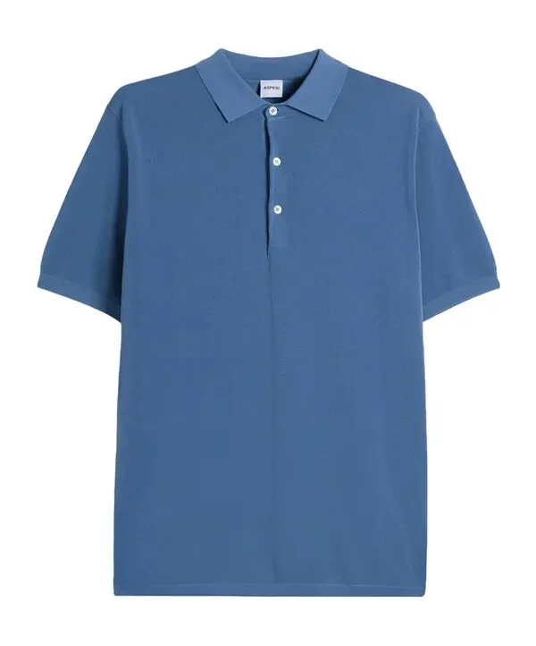 Aspesi Short Sleeve Polo Shirt - Blue