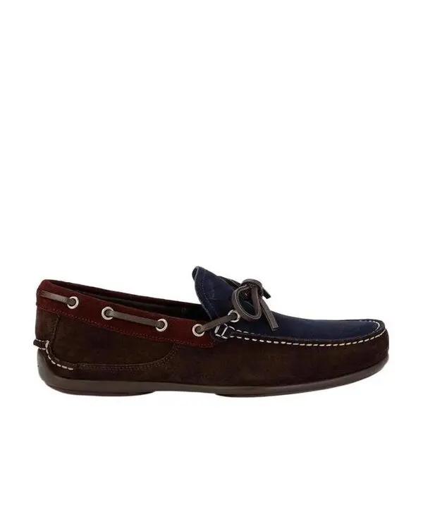 FERRAGAMO Suede Loafers With Bow Detailing