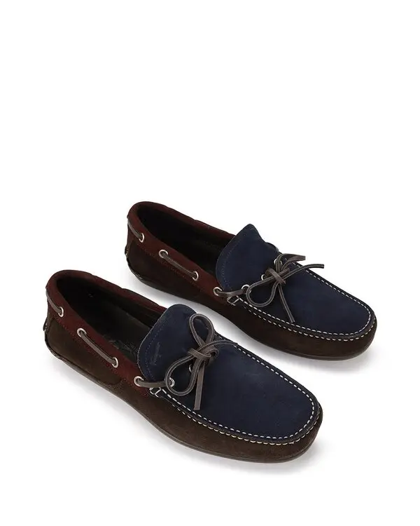 FERRAGAMO Suede Loafers With Bow Detailing