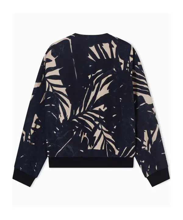 Emporio Armani Printed V-neck Shirt Jacket - Black