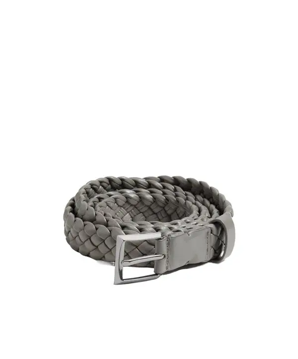 Bottega Veneta Intreccio Woven Belt - Basalt Color