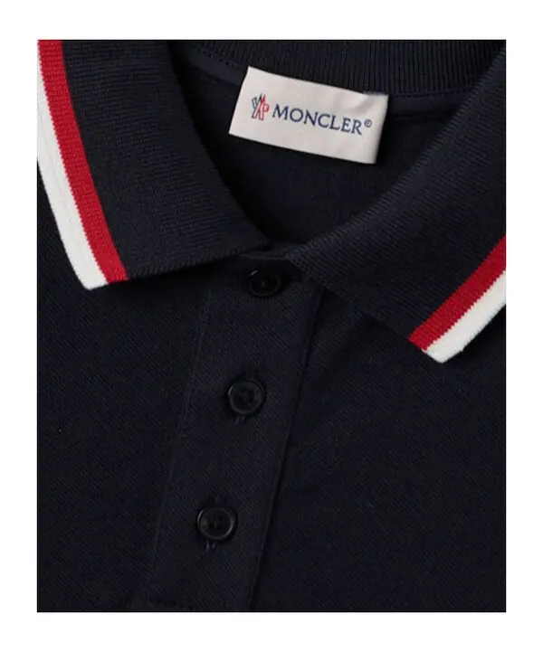 Moncler Tricolour-trimmed Cotton Piquet Polo Shirt
