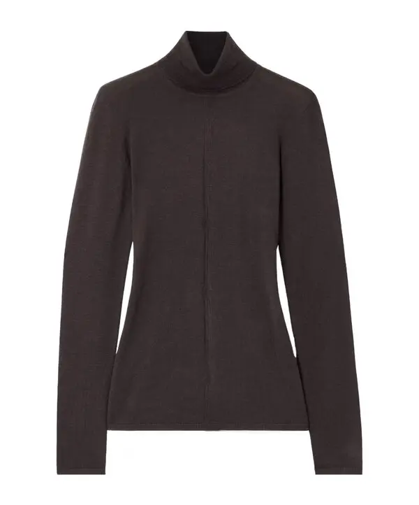 Gabriela Hearst Steinem Cashmere And Silk-blend Turtleneck Sweater - Black