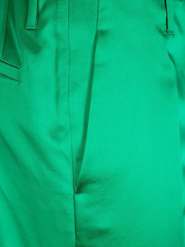 Dries Van Noten Cropped Flared Pants - Green