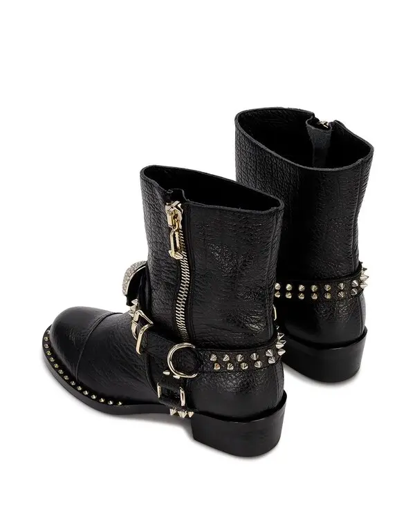 Philipp Plein Embellished Logo Ankle Boots