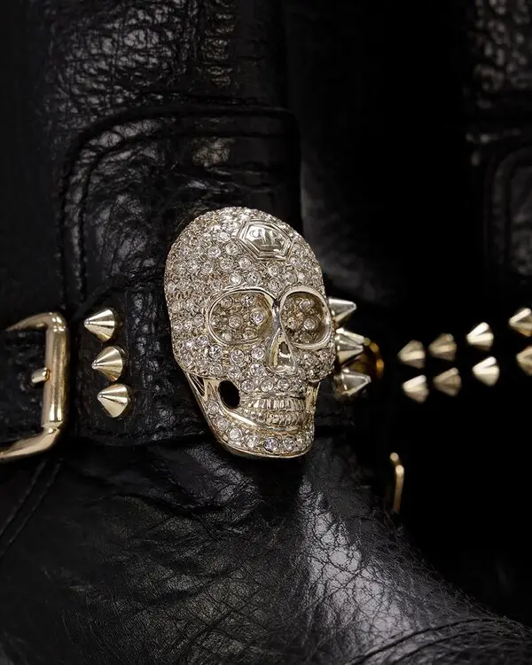 Philipp Plein Embellished Logo Ankle Boots