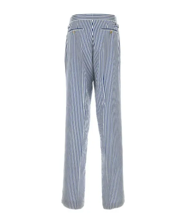 TOM FORD Striped Pleated Trousers - Blue