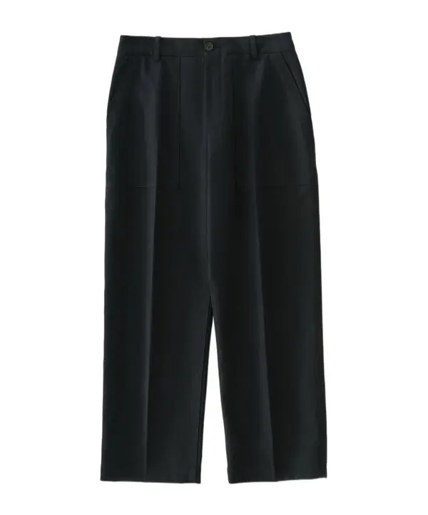 Studio Nicholson Balos Pleated Casual Trousers - Deep Navy Blue