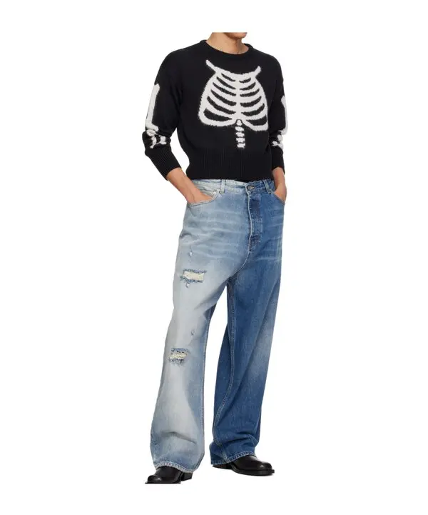Vaquera Skeleton Jacquard Knit Sweater