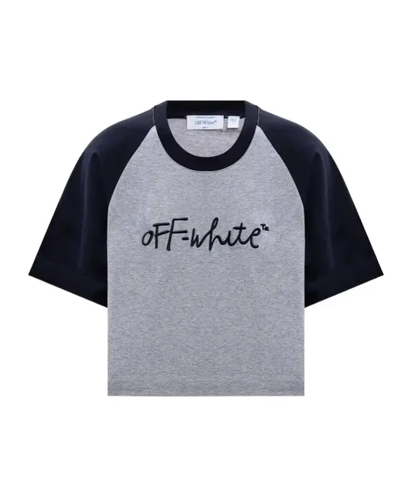 Off-White Embroidered Logo Short-sleeved T-shirt