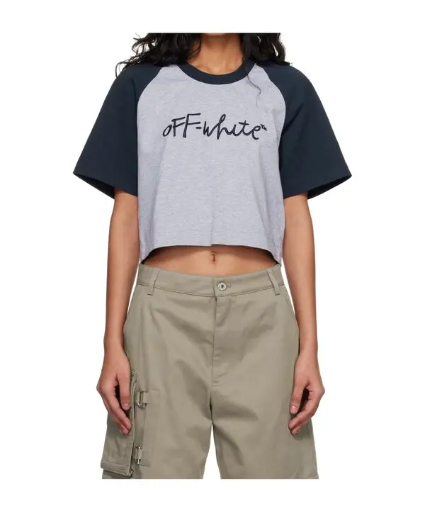 Off-White Embroidered Logo Short-sleeved T-shirt
