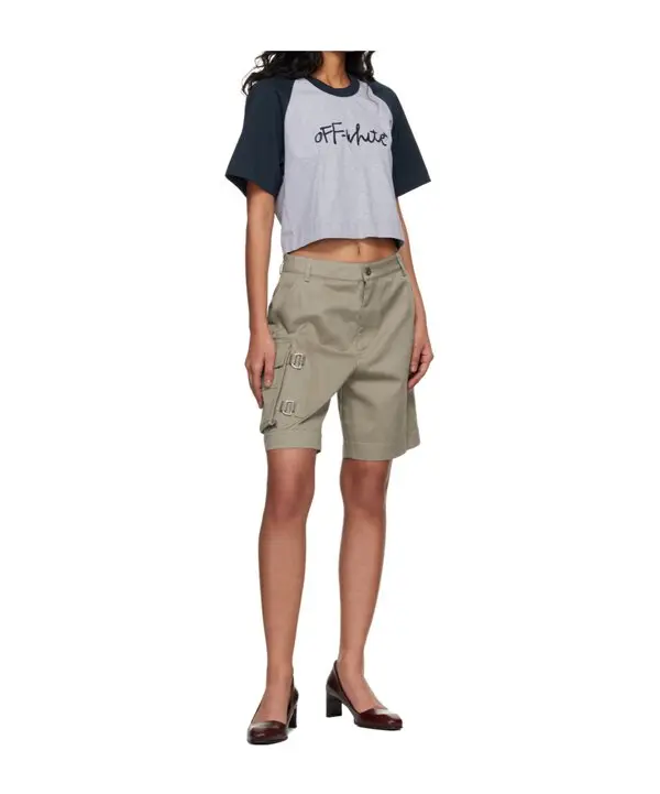 Off-White Embroidered Logo Short-sleeved T-shirt