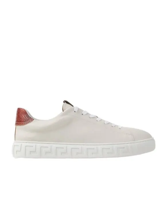 Versace Greca Lace-up Sneakers - Brown  White